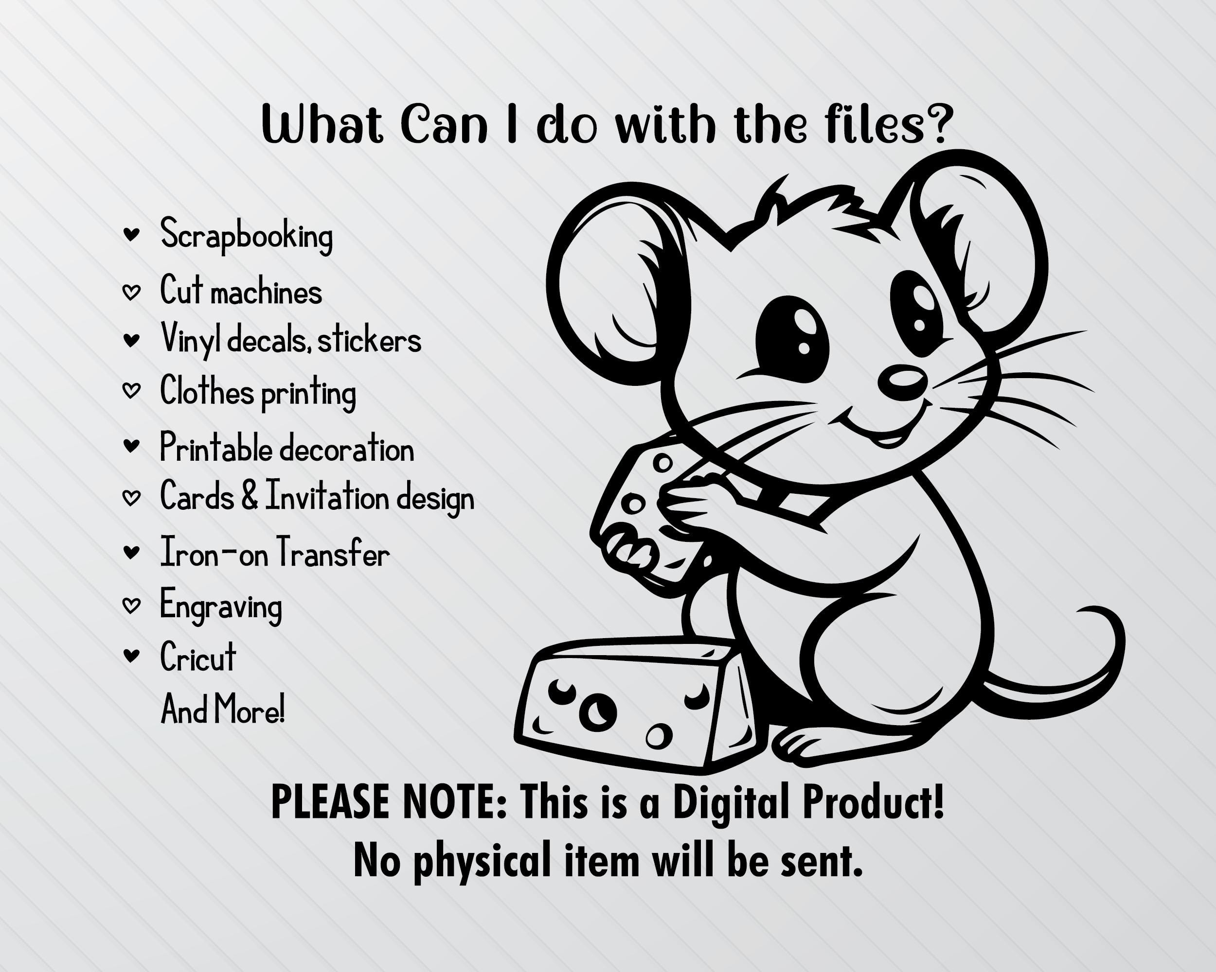 Cute Mouse Svg Bundle, Cute Mouse Silhouette Png, Cartoon Mouse Vector ...
