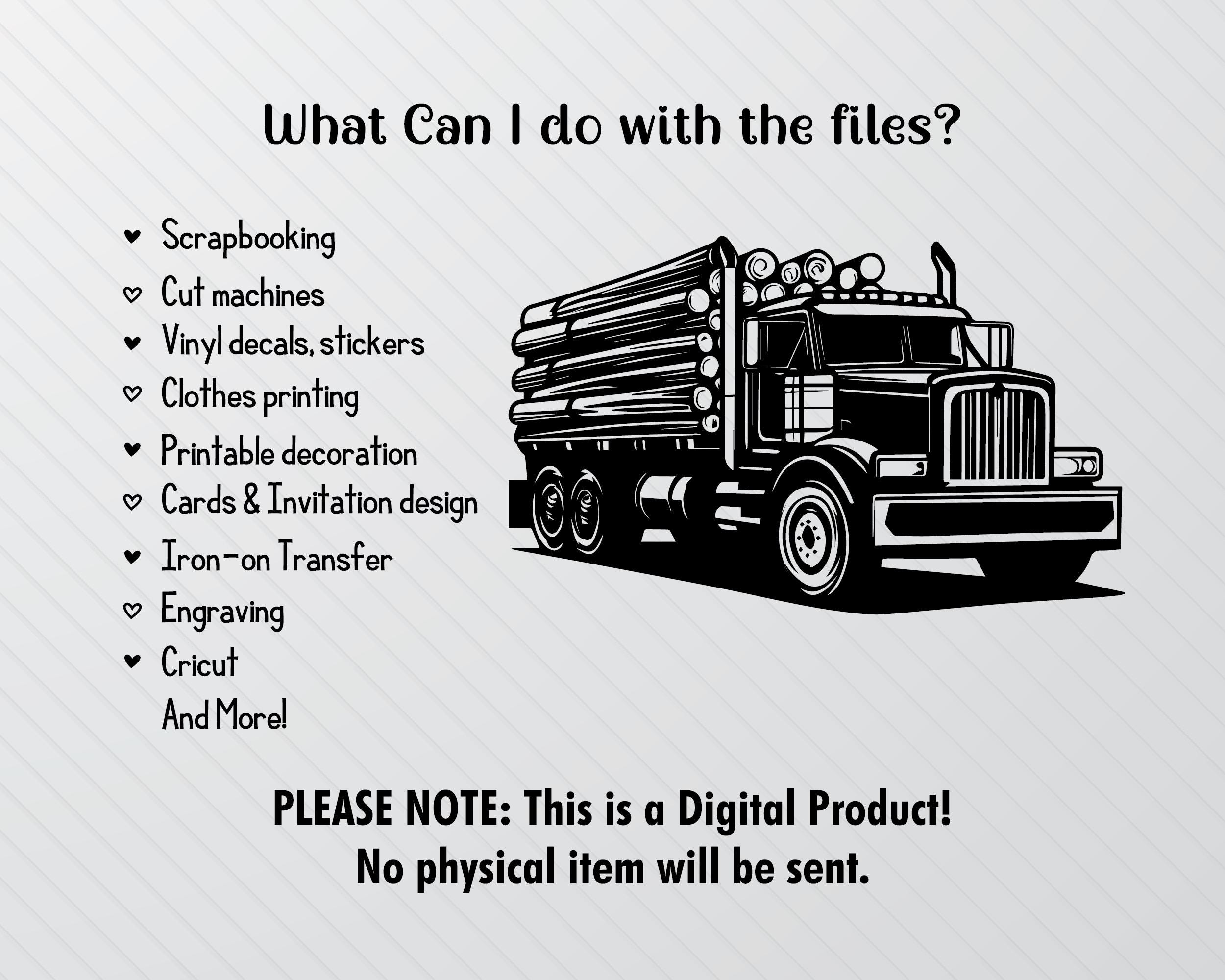 Logging Truck SVG Bundle: Trucker Vector Clipart (PNG, SVG) - Etsy