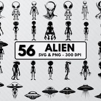 Alien Svg Cut Files - Etsy Canada