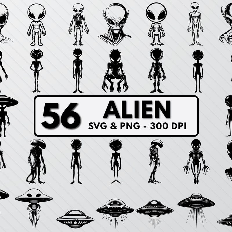 Alien Svg - Etsy