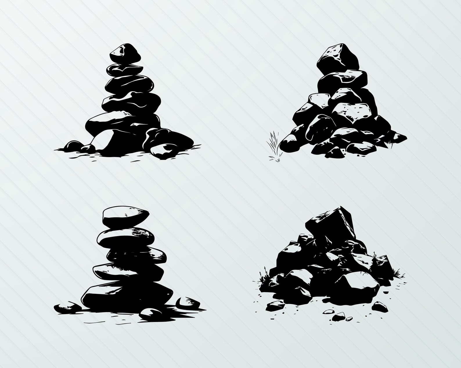 Pile of Rocks Clipart: SVG, PNG, Vector Cut File - Etsy