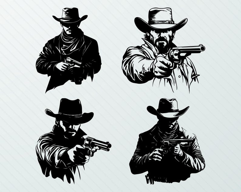 Outlaw Svg Png, Outlaw Clipart, Outlaw Silhouette Decal, Outlaw Vector ...