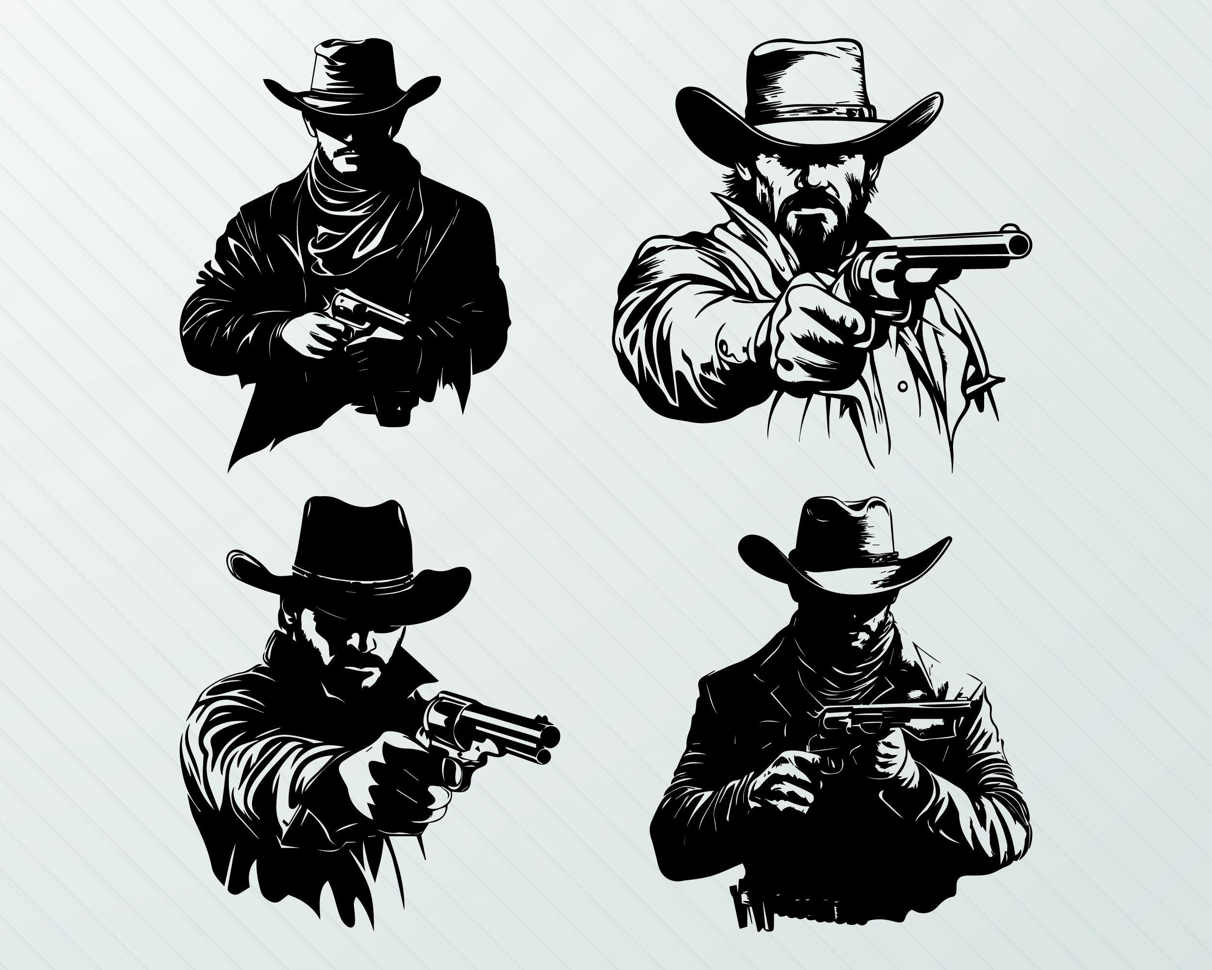 Outlaw Svg Png, Outlaw Clipart, Outlaw Silhouette Decal, Outlaw Vector ...