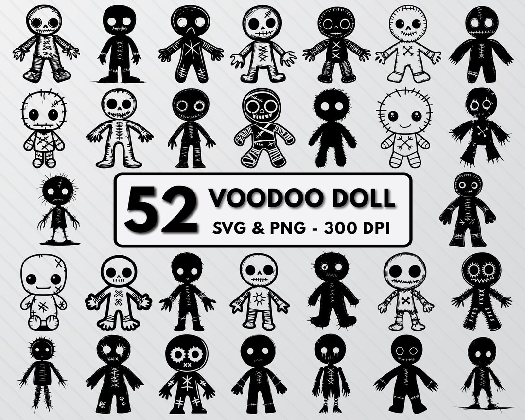 Voodoo Doll SVG Bundle: Gothic Clipart, Vector Art (PNG, SVG) - Etsy