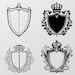 Royal Shield SVG Bundle: Black Outline Decals (PNG, SVG) - Etsy