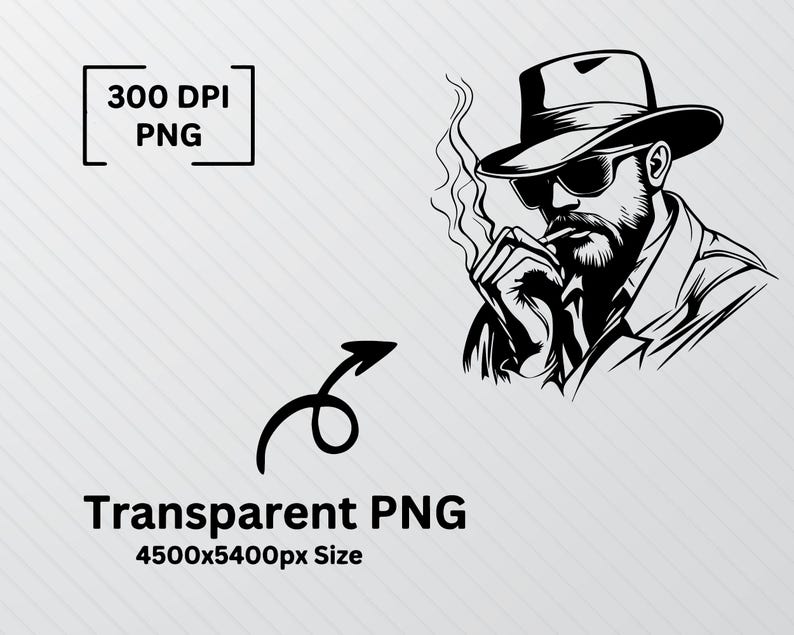 Gangster Silhouette Art: SVG PNG Clipart Bundle - Etsy