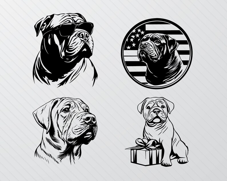 Shar Pei SVG Bundle: Dog Breed Clipart, Decal Vector (PNG) - Etsy