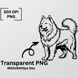 Samoyed Dog Silhouette Svg, Samoyed Svg Bundle Cut Files, Samoyed Dog ...