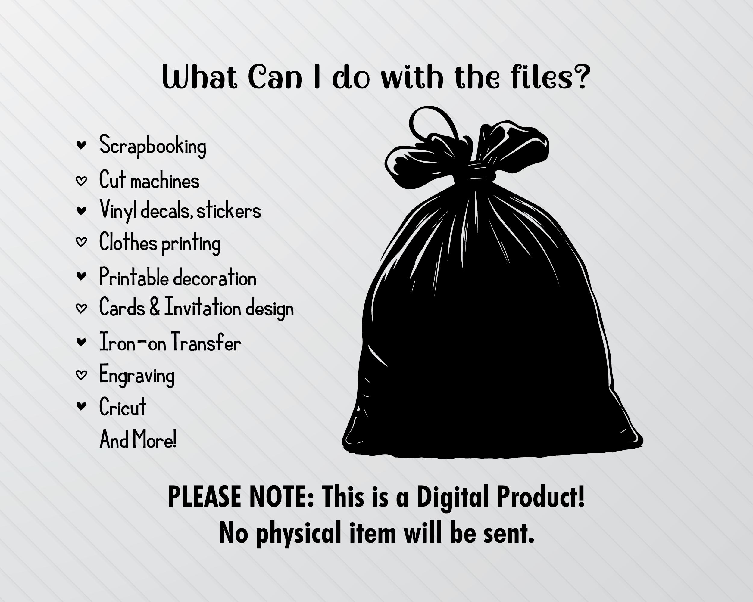 Sack Silhouette Vector Bundle: Bag Outline Clipart (SVG, PNG) - Etsy