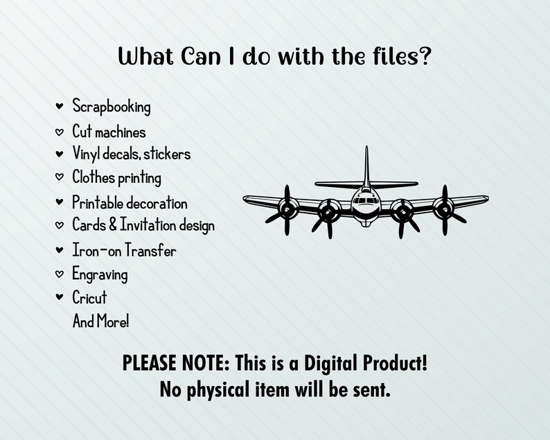 Bomber Airplane Clipart: Vector Silhouette Designs (SVG, PNG) - Etsy