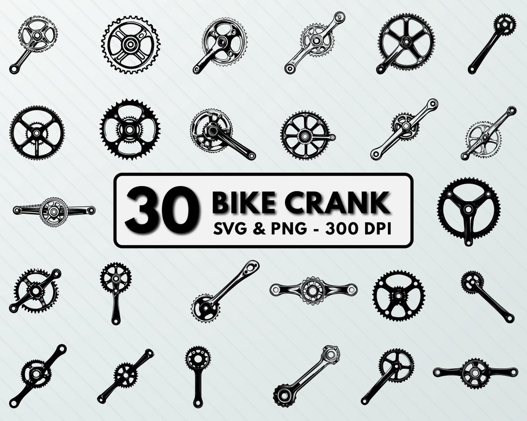 Bike Crank Svg Png, Bike Crank Clipart, Bike Crank Silhouette, Crank ...