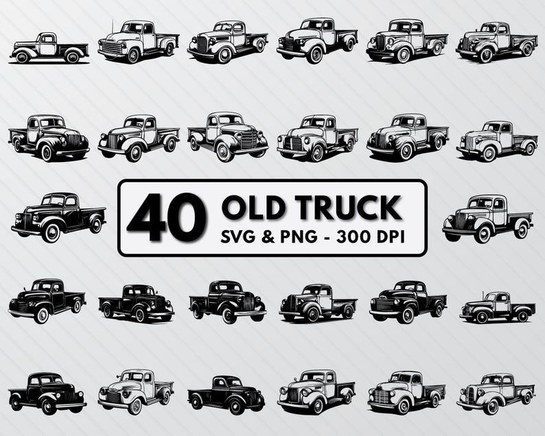 Vintage Truck SVG Bundle: Chevy Truck Vector Clipart (PNG, Cricut) - Etsy