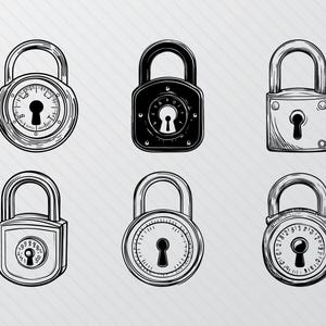 Combination Lock SVG Bundle: Clipart, Cut File, Decal (PNG) - Etsy