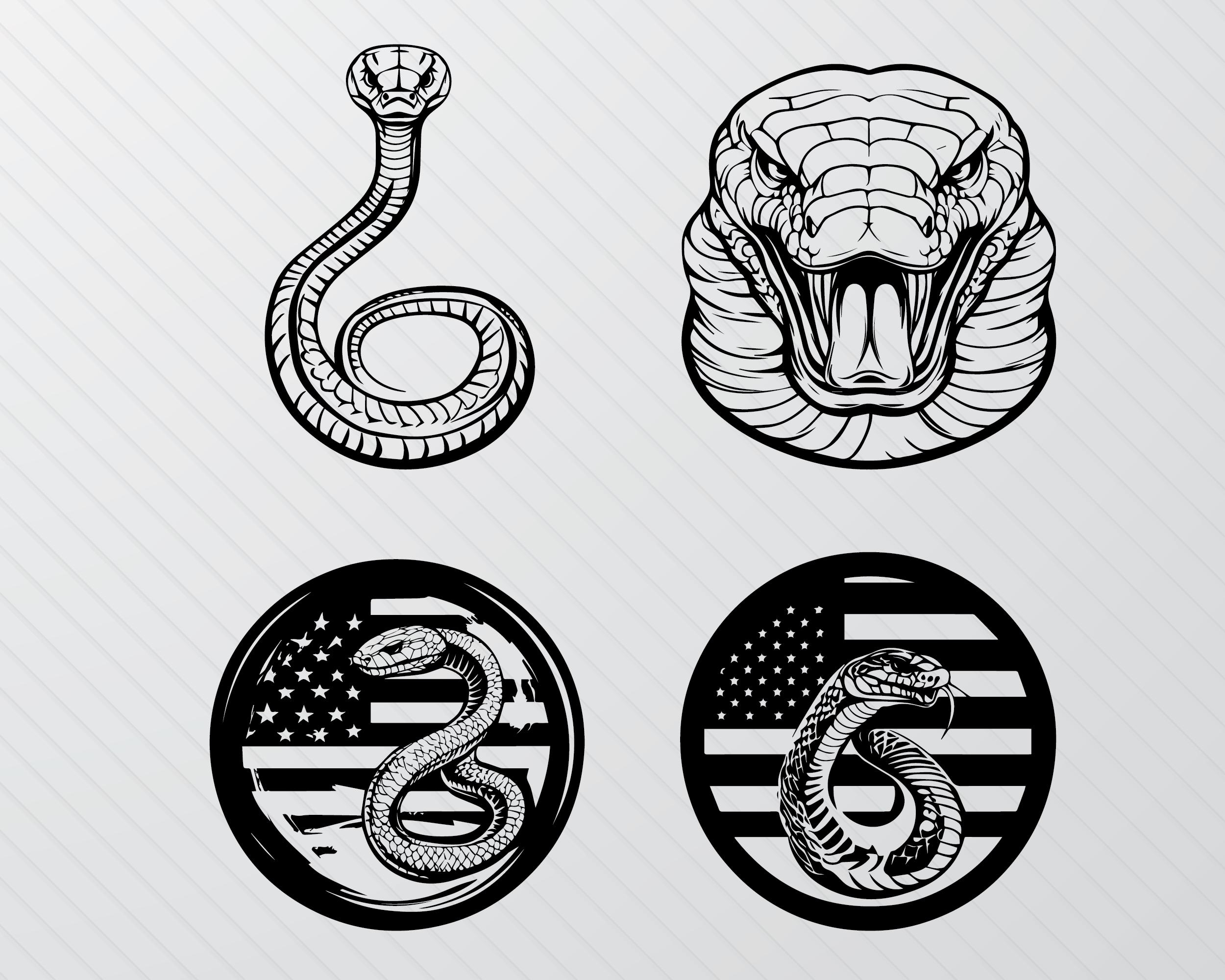 Cobra Svg Bundle, Cobra Silhouette Cut File, Dynamic Cobra Clipart ...
