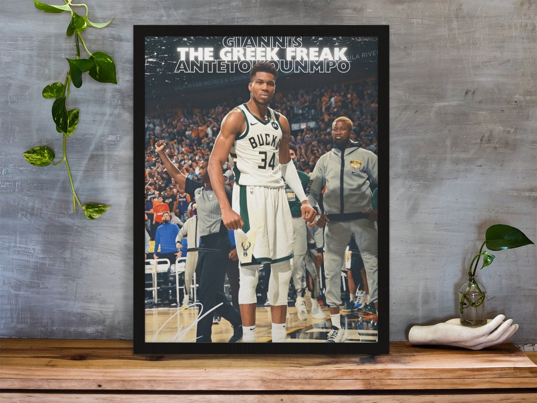 Giannis Antetokounmpo Poster, Milwaukee Bucks MVP, NBA Championship Art ...