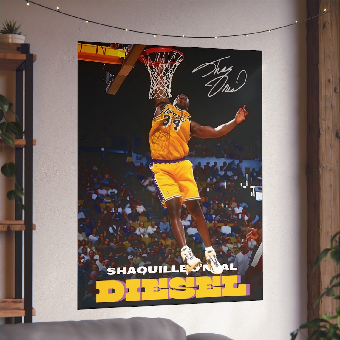 Shaquille O'neal Poster, Los Angeles Lakers, MVP, Championship, NBA ...