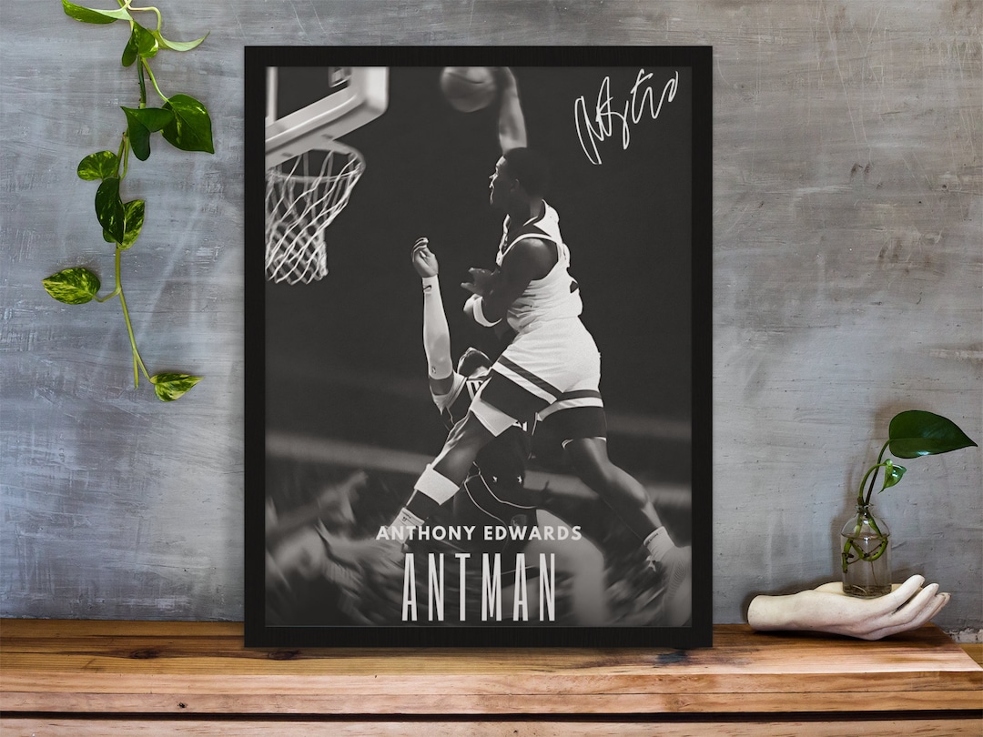 Anthony Edwards Poster, Antman, Timberwolves, NBA Art Print - Etsy
