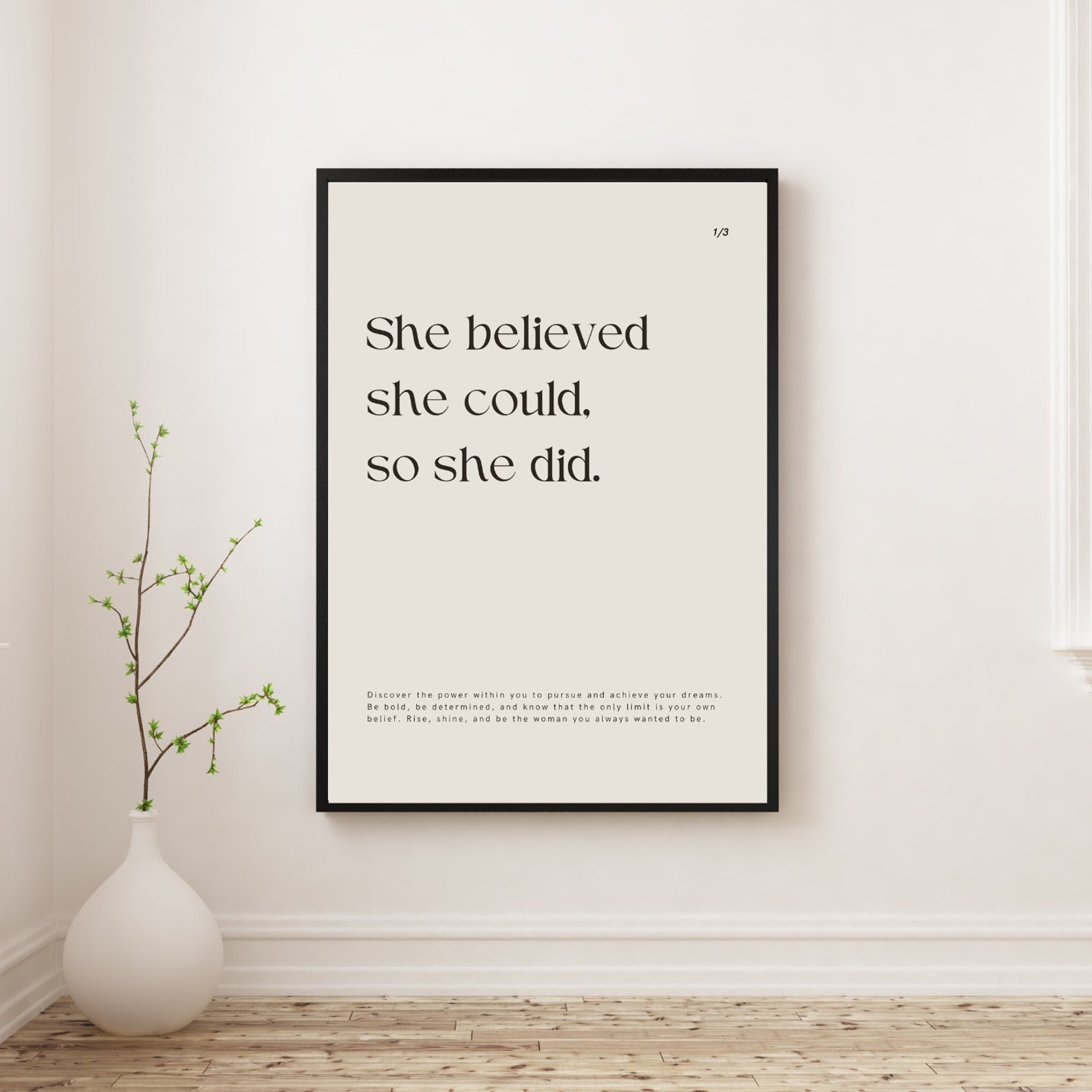 Empowerment Trio: Minimalist Motivational Posters | Feminim Posters - Etsy