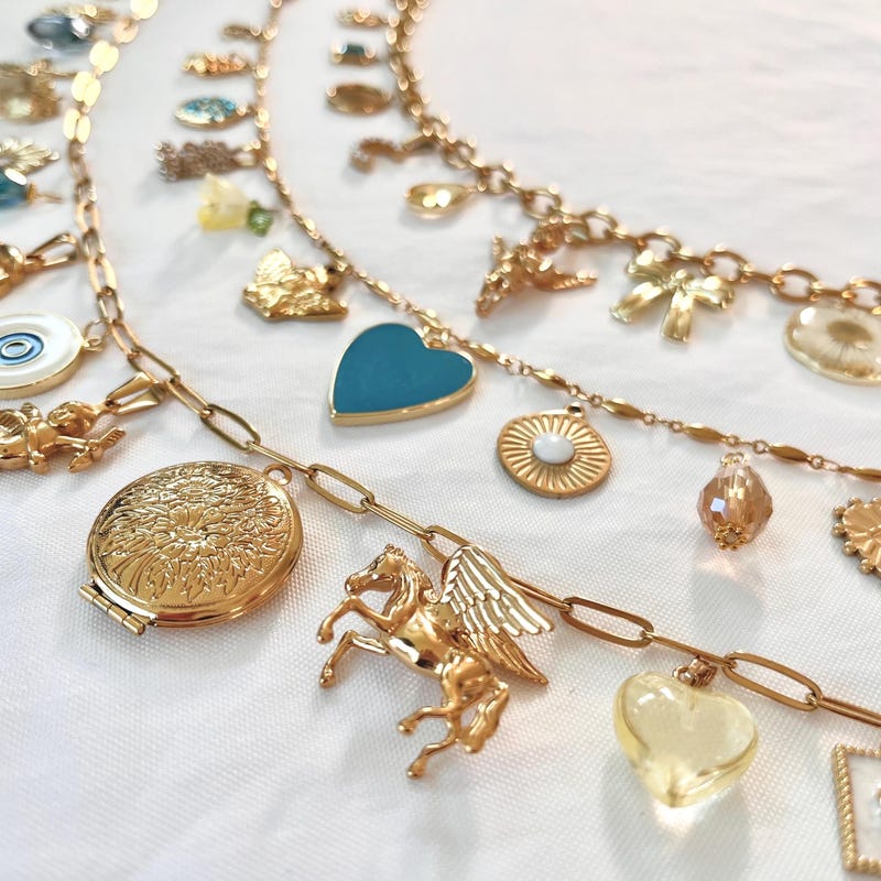 Charm Necklace - Etsy