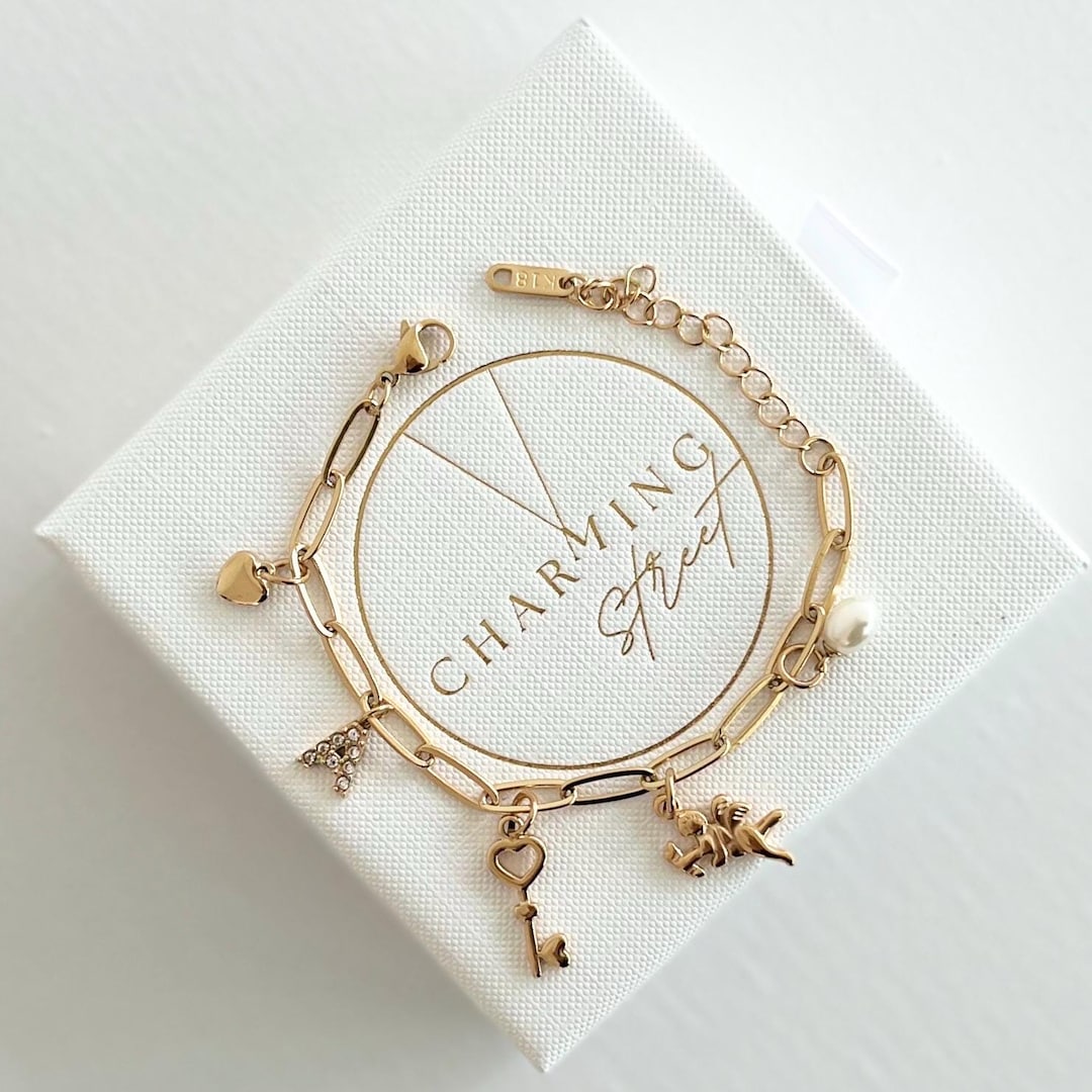 Flower Girl Charm Bracelet. Personalise With Initial Charm. Waterproof ...