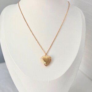 Large Gold Locket Heart. Waterproof Gold Locket. 18k Quality Plated ...
