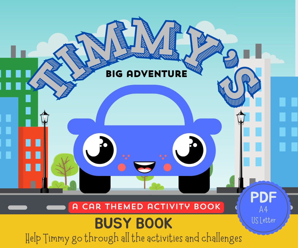 Car Themed Digital Printable Busy Book - Etsy