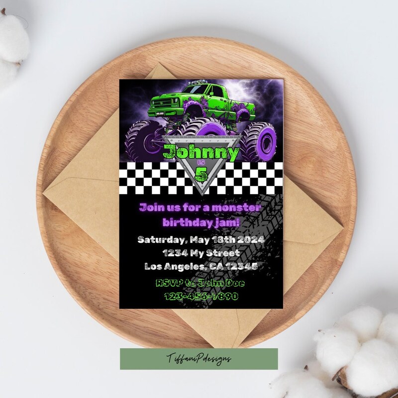 Monster Jam Party Banner - Etsy