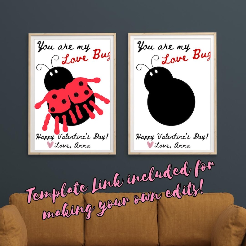 Valentine's Day Handprint Art Bundle: 6 Printable Kids Crafts (PDF W ...