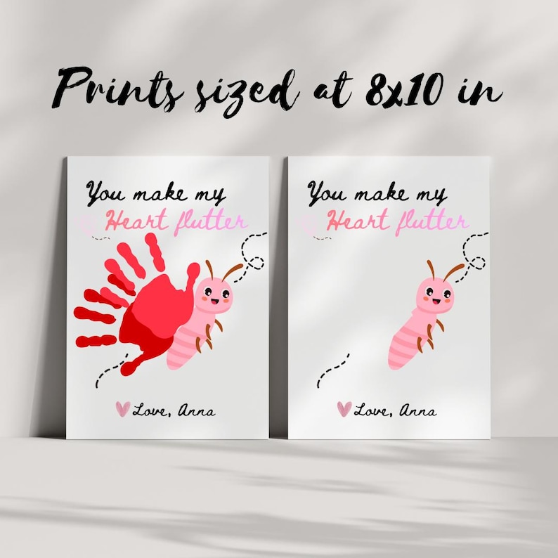 Valentine's Day Handprint Art Bundle: 6 Printable Kids Crafts (PDF W ...
