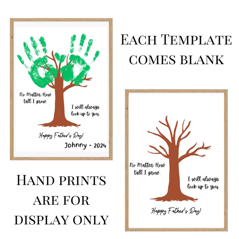 Father's Day Bundle: DIY Handprint Art & Craft Activity, Printable Pdfs ...
