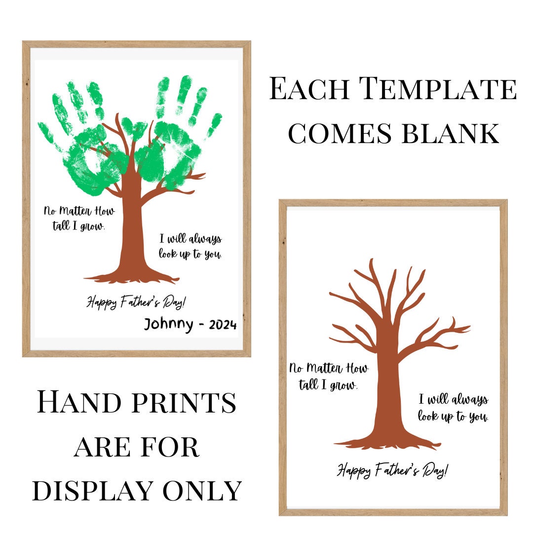 Father's Day Bundle: DIY Handprint Art & Craft Activity, Printable Pdfs ...