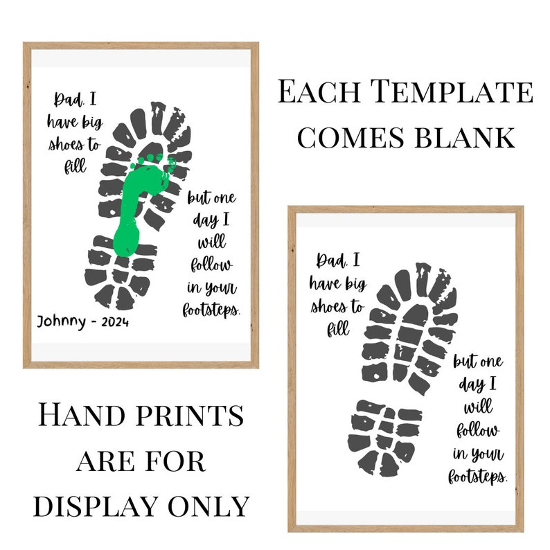 Father's Day Bundle: DIY Handprint Art & Craft Activity, Printable Pdfs ...