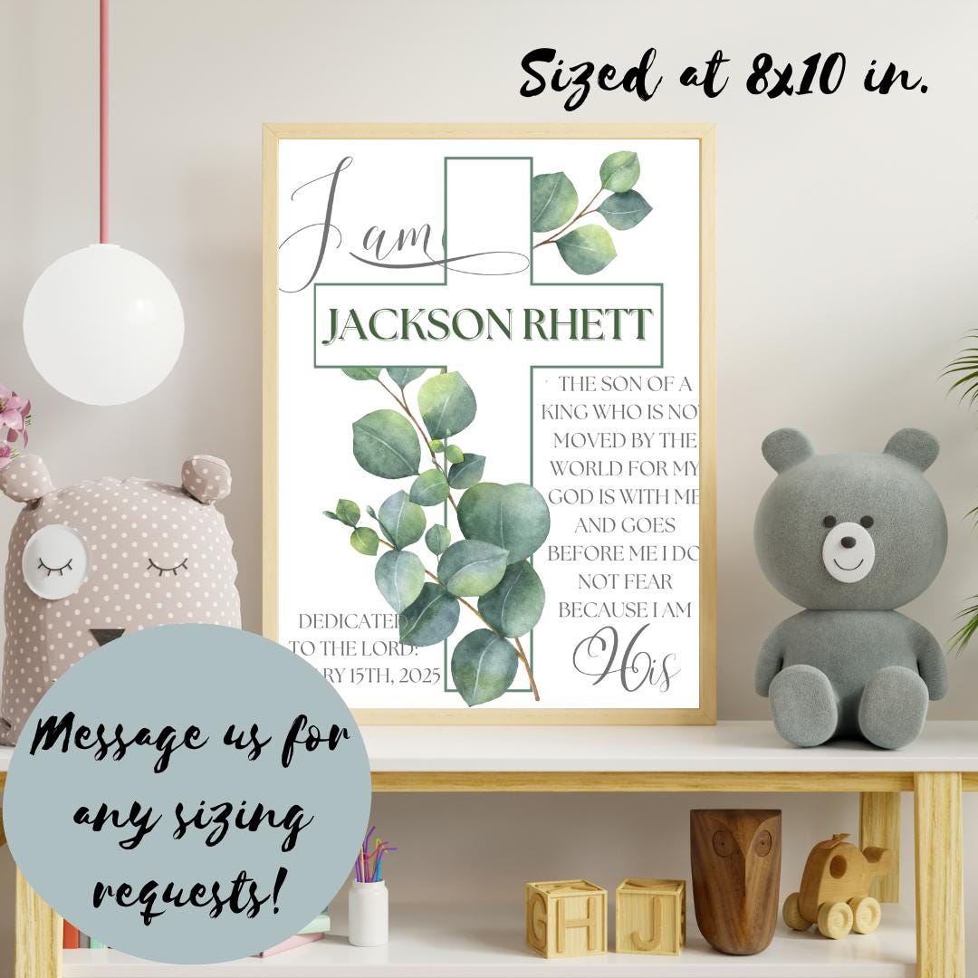 Personalized Baby Dedication Poster: Nursery Wall Art (printable) - Etsy
