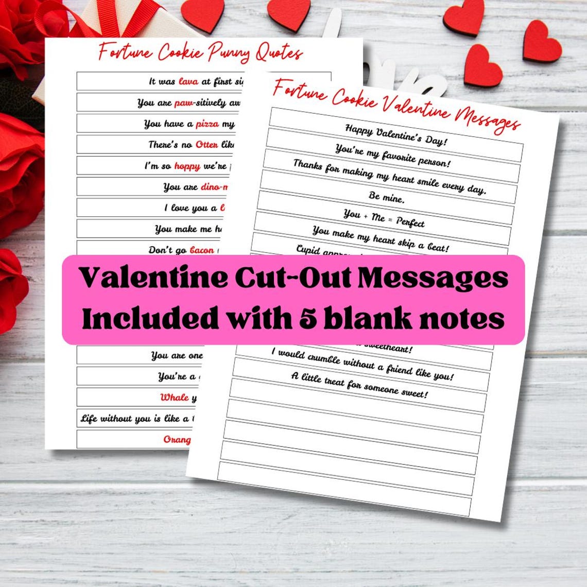 DIY Paper Valentine Love Fortune Cookie Designs, Handmade Card Exchange ...