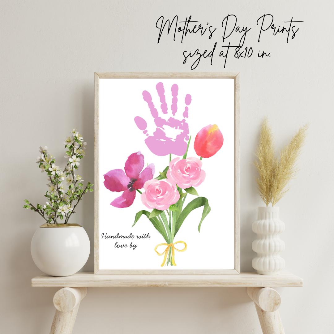 Mother's Day Printable Set of 4, Mother's Day Handprint Art Mothers Day ...