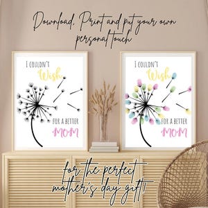 Mother's Day Printable Set of 4, Mother's Day Handprint Art Mothers Day ...