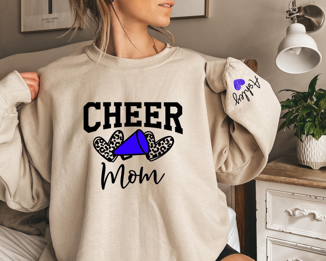 Custom Cheer Mom Royal Blue Hoodie and Sweatshirt, Cheerleader Hoodie ...