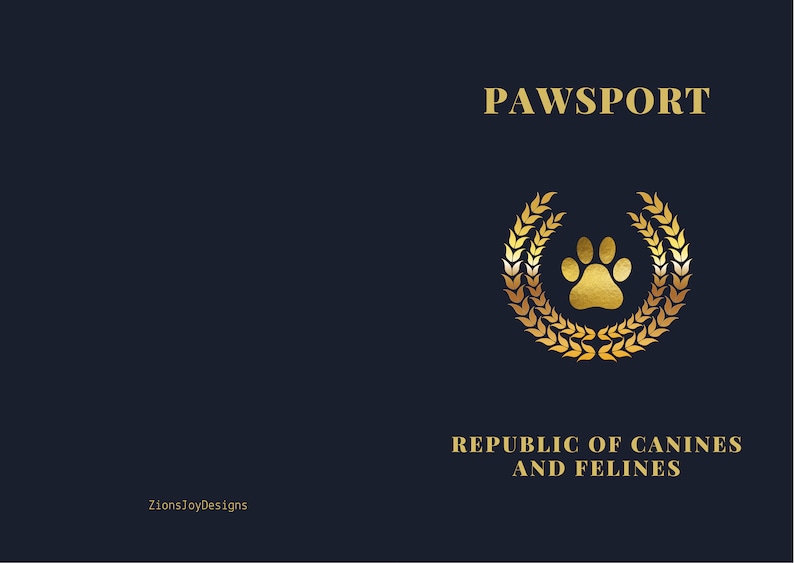 Customizable Pet Passport Template: Travel Health Record (digital ...