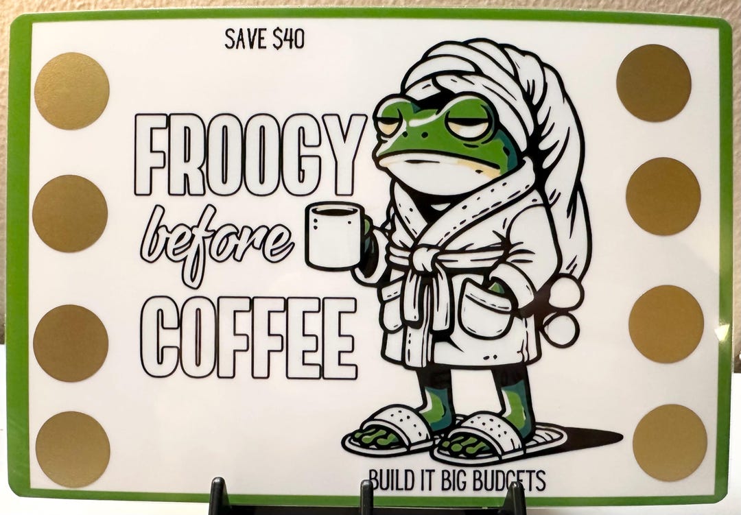 Froggy Before Coffee Savings Challenge - Etsy