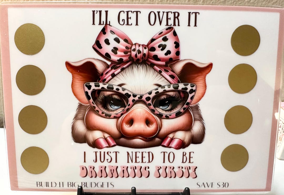 Dramatic Pig Savings Challenge - Etsy