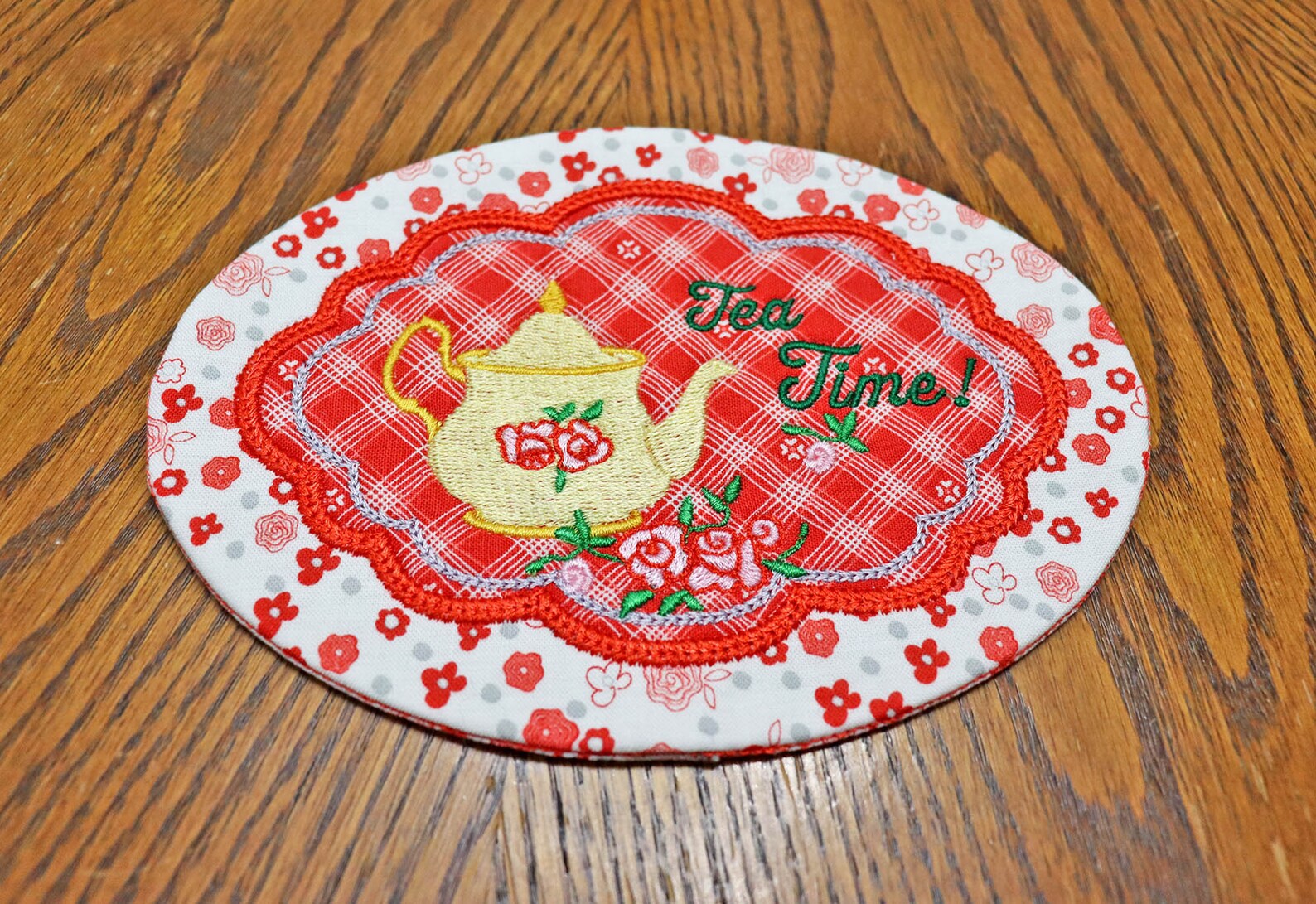 Mug Rug for the Tea Lover. Embroidered Teapot Mug Rug. Teapot | Etsy