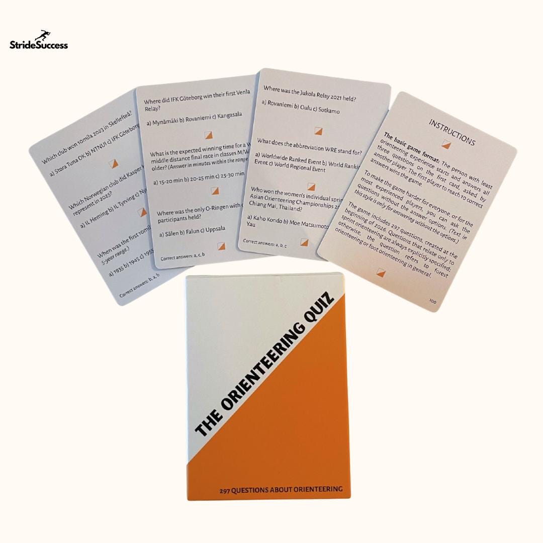 The Orienteering Quiz: Trivia Card Game With 297 Orienteering Questions ...