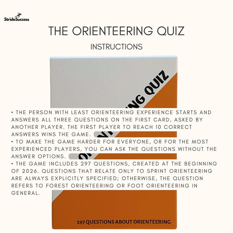 The Orienteering Quiz: Trivia Card Game With 297 Orienteering Questions ...