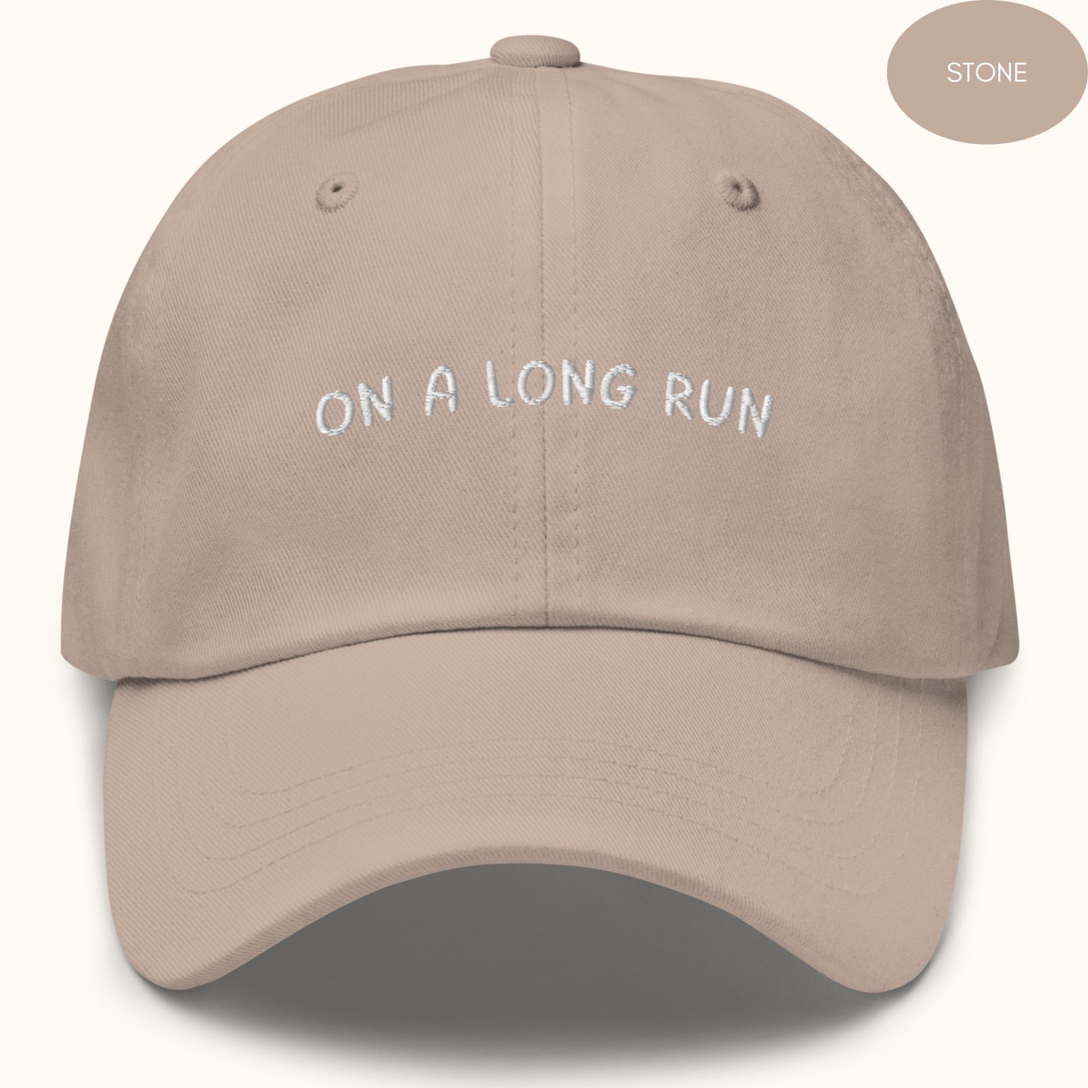 On A Long Run Embroidered Running Cap, Gift Idea for Marathon Runner ...