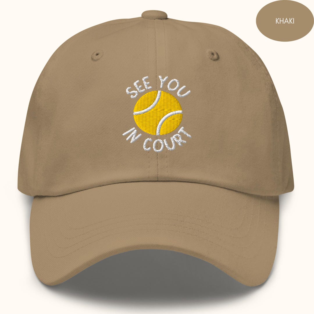 See You in Court Tennis Cap, Fun Gift Idea for Tennis Player Boyfriend ...