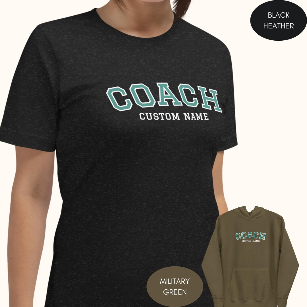 Custom Coach Shirt: Personalized Varsity Font Gift - Etsy