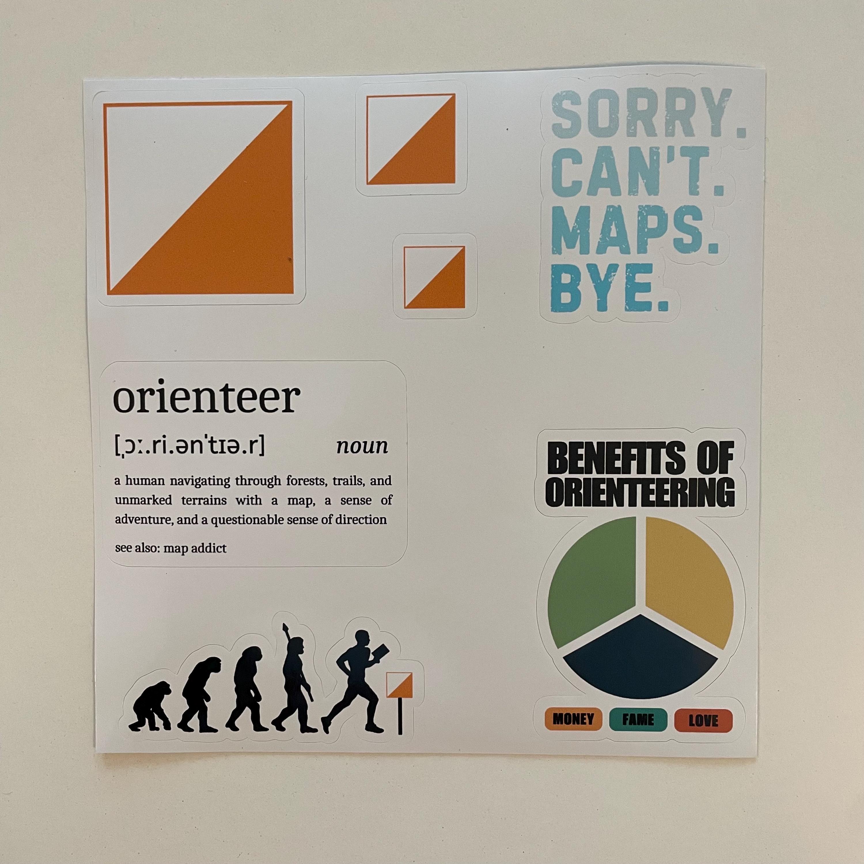 Orienteering Vinyl Sticker Pack: Funny Orienteer Gift - Etsy