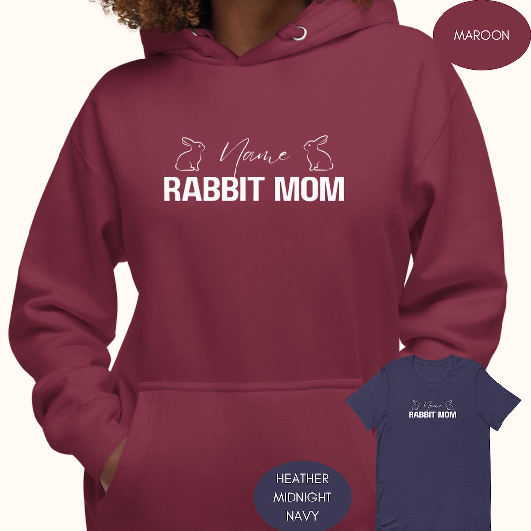 Custom Name Rabbit Mom Shirt, Personalized Gift for Bunny Owner ...