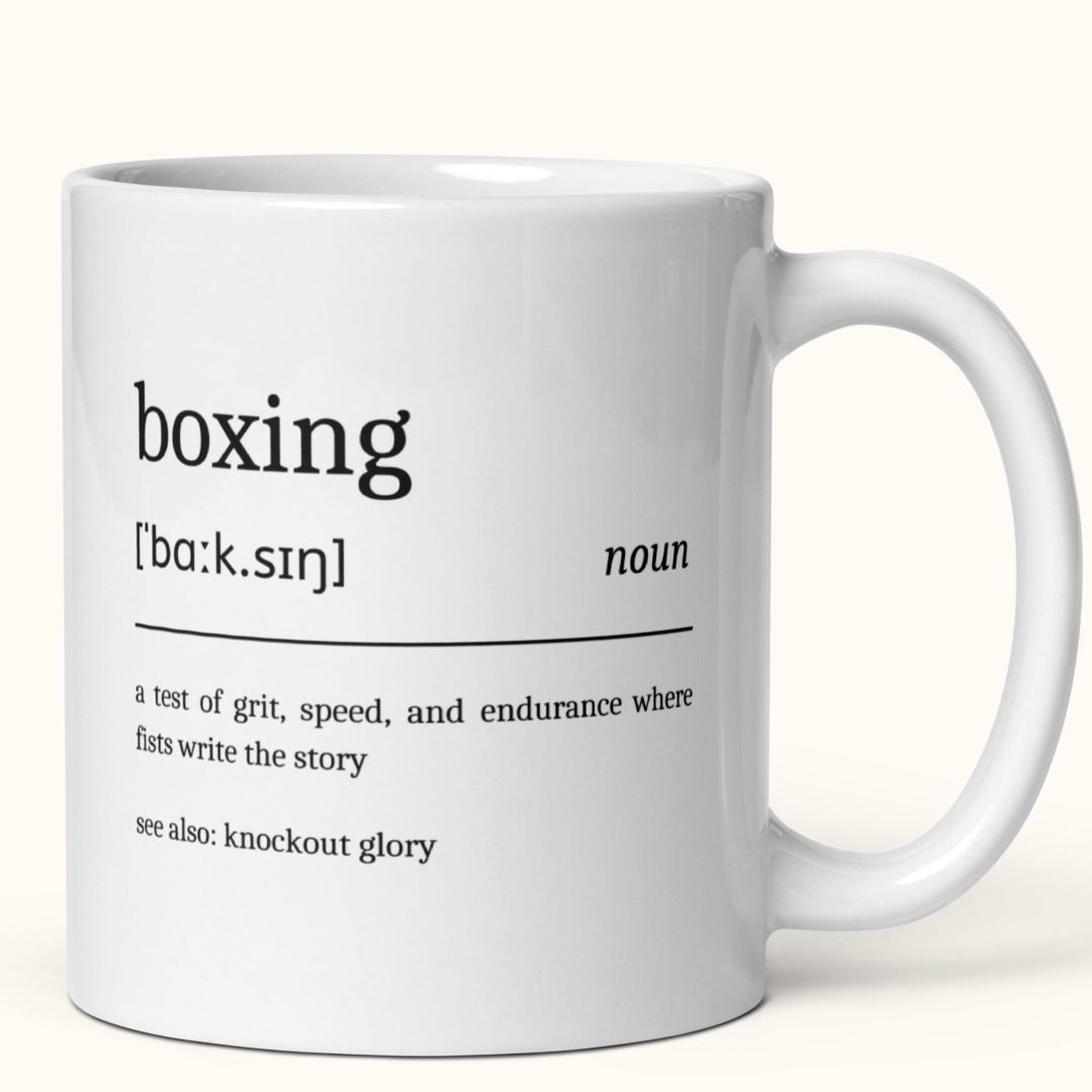 Boxing Definition Coffee Mug: Funny Dictionary Style Boxer Gift - Etsy