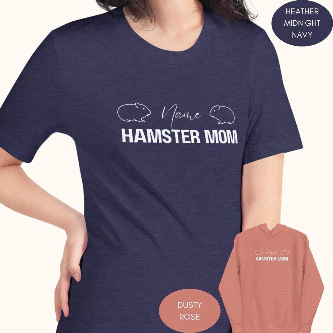 Custom Name Hamster Mom Shirt, Personalized Gift for Dwarf Hamster ...